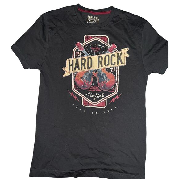 Hard Rock Cafe | Shirts | Hard Rock Cafe New York Black Guitar Tshirt ...